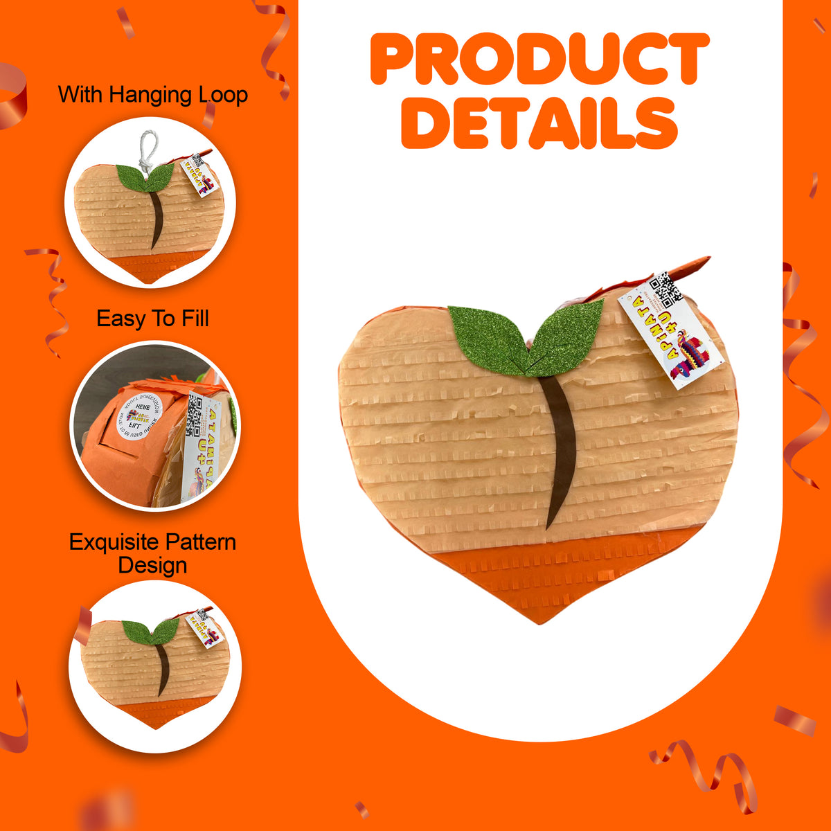 2-D Peach Pinata Sweet as a Peach Pinata Bachelor Bachelorette Pinata ...