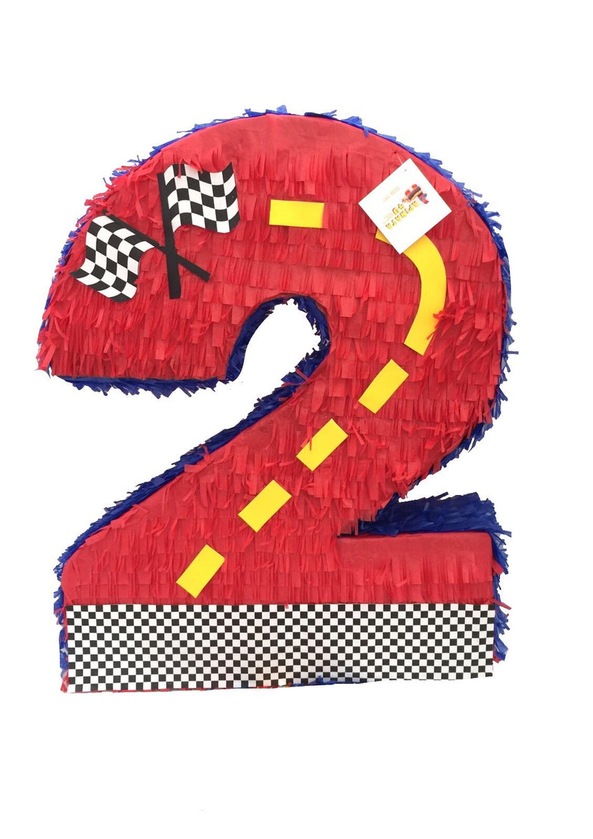 APINATA4U Number Two Pinata Race Car Theme